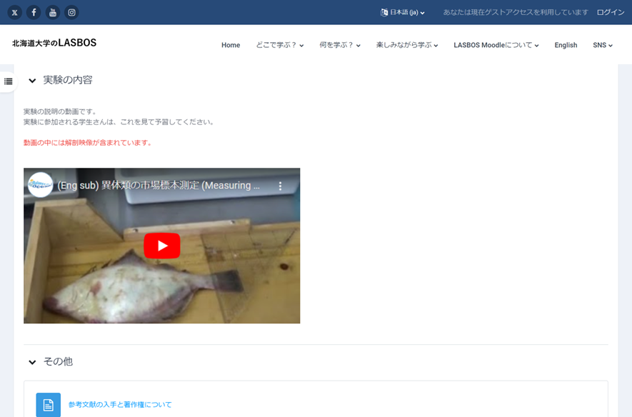 コース: （学生向け）LASBOS Moodleの活用方法 | LASBOS Moodle
